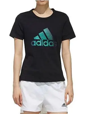Adidas Alphabet Logo Short Sleeve T-shirt - Black