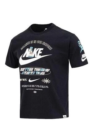 Nike T-shirt 'black - Black/multi-color