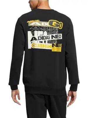 Adidas Neo Alphabet Pattern Printing Sports Pullover - Multi-color
