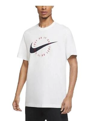 Nike Logo Alphabet Printing Sports Round Neck Short Sleeve T-shirt - White