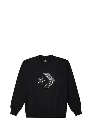 CONVERSE Star Chevron Paisley Sweatshirt - Black