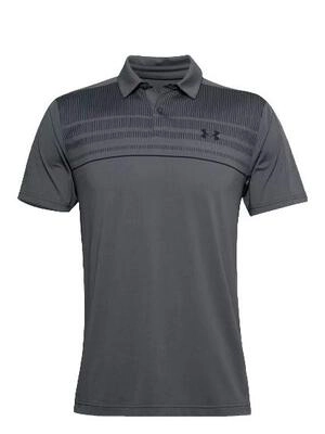 Under Armour Logo Pattern Loose Short Sleeve Polo Shirt Gray - Grey
