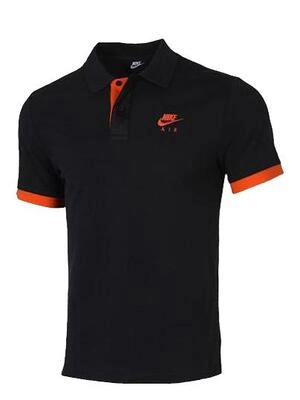 Nike Lapel Short Sleeve Polo Shirt - Black
