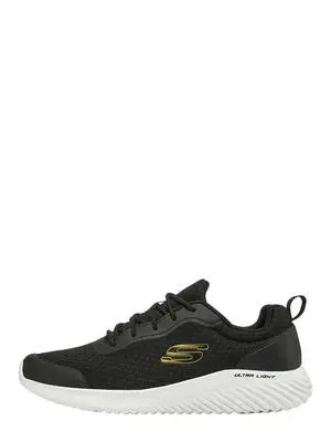 Sketchers Bounder Voltis Athletic Lace-up Sneakers - Black/gold