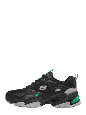 Sketchers Stamina V2 Athletic Sneakers - Black/charcoal/green