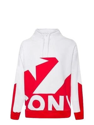 CONVERSE Printed Funnel Neck Sweatshirt - Red