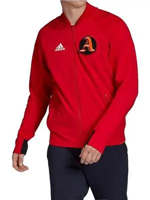 Adidas Sporty Jacket With Logo Detail - Light Red