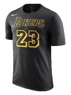 Nike Los Angeles Lakers Lebron James Lakers Short-sleeved - Black
