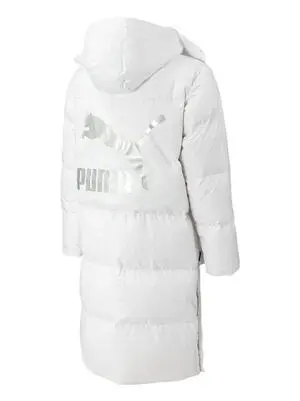 PUMA Teamliga Long Down Coat - White/silver