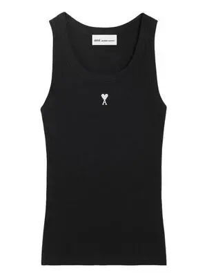AMI AMI Small Heart Logo Cotton Tank Top
