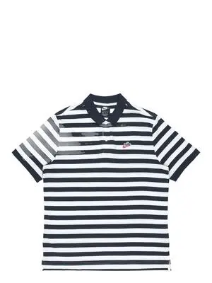 Nike Stripe Short Sleeve Polo Polo Shirt - Black