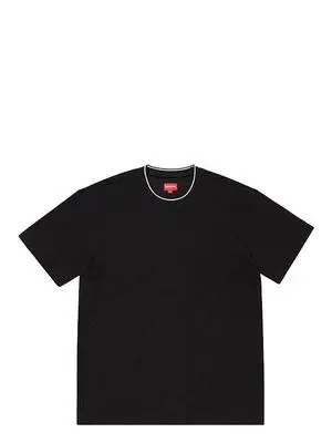 SUPREME Supreme Ss19 Stripe Rib Waffle Top Short Sleeve Unisex Black