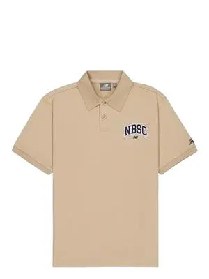 NEW BALANCE Small Nbsc Polo Shirt Asia Sizing - Tan