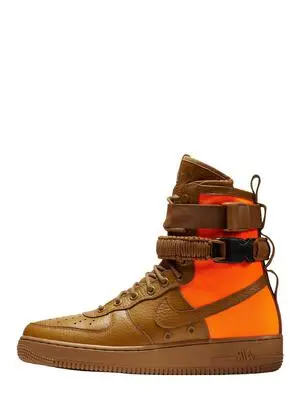 Nike Sf Air Force 1 High Top Sneakers - Brown/orange