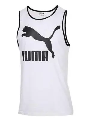 PUMA Classics Logo Tank Top - White/black