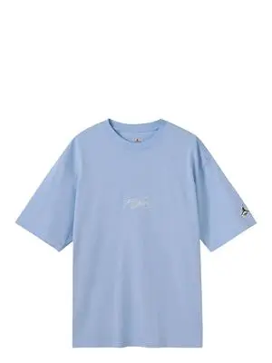 Nike Jordan Flight Essentials Embroidered Logo Sports Round Neck Short Sleeve T-shirt - Blue