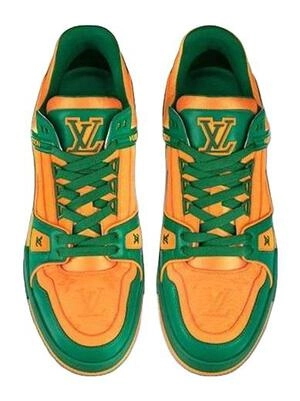 LOUIS VUITTON Monogram Trainers - Orange/green