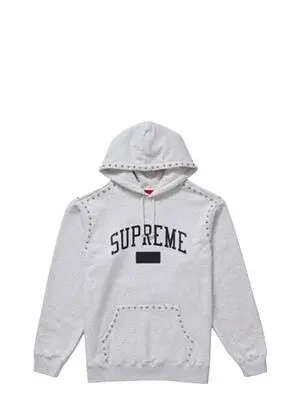 Supreme Studded Hooded Sweatshirt - Ash Grey
