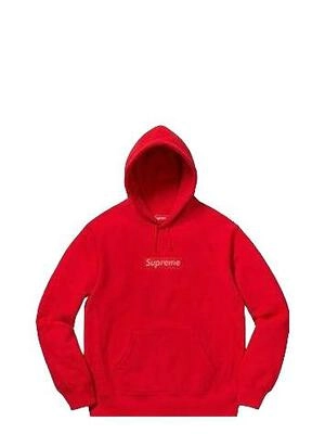 Supreme X Swarovski Box Logo Hooded Sweatshirt - Red