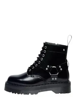 Dr. Martens 1460 Quad Harness Platform Boots - Black