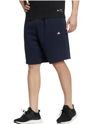 Adidas Solid Color Logo Printing Lacing Straight Shorts - Default Colorway