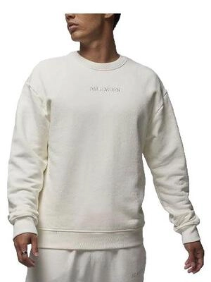 JORDAN Wordmark Fleece Crewneck Sweatshirt - Beige/sail