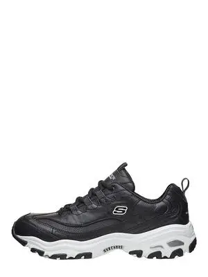 Sketchers D'lites 1.0 Low-top Lace-up Sneakers - Black