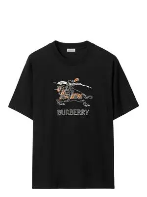 Burberry 26 Ekd Sketch Cotton T-shirt - Black
