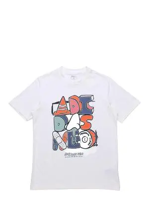 Adidas Neo Ssfv5 Tee1 Funny Printing Logo Sports Cotton Round Neck Short Sleeve - White