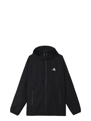 Adidas Hooded Windbreaker Jacket - Black