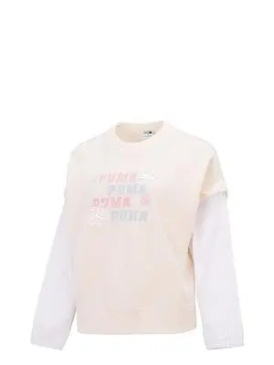 PUMA PUMA Logo 2-Fer Graphic Vest Top Beige/white