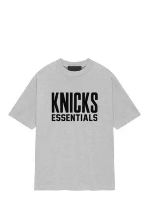 Fear Of God Fear Of God Essentials X Nba Knicks T-shirt 'light Heather' Light Heather