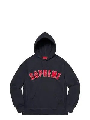 Supreme Pearl Logo Hooded Sweatshirt - Navy/red