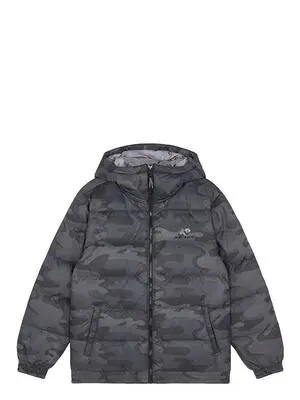 NEW BALANCE Puffer Jacket With Camouflage Print - Black Camo