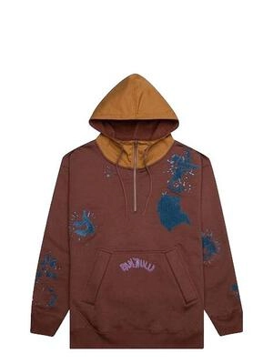 CONVERSE X Bandulu Crossover Splash Ink Embroidered Hoodie - Brown