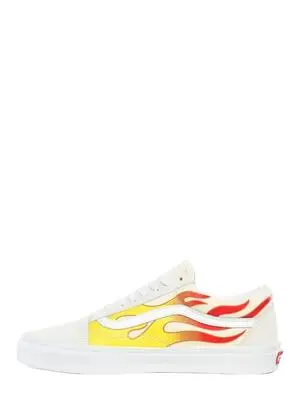 VANS Old Skool Flame Sneakers - White/yellow