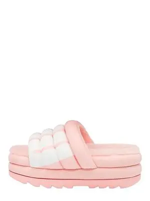 UGG Maxi Slide Logo Slippers - Pink Scallop