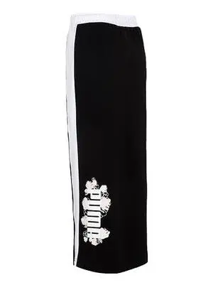 PUMA Logo Printing Half Body Long Skirt - Default Color