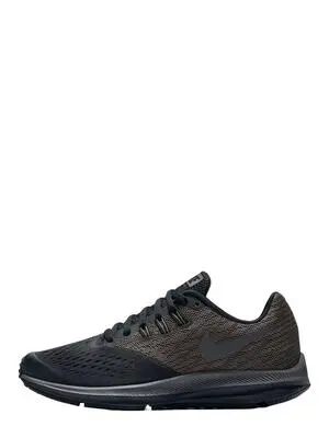Nike Zoom Winflo 4 Anthracite Lace-up Athletic Sneakers - Black
