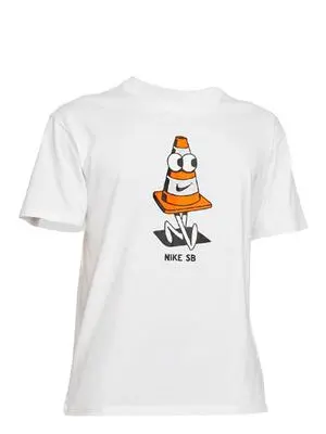 Nike Funny Cartoon Printing Sports Round Neck Short Sleeve - White