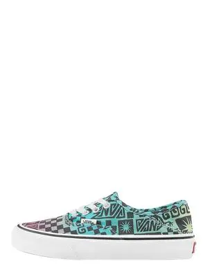 VANS Authentic Tribal Checkerboard Lace-up Sneakers - Teal