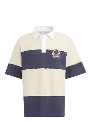 Adidas X Charr Short Sleeve Polo Shirt 'cream White Navy - Multi-color