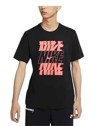 Nike Alphabet Print T-shirt - Black