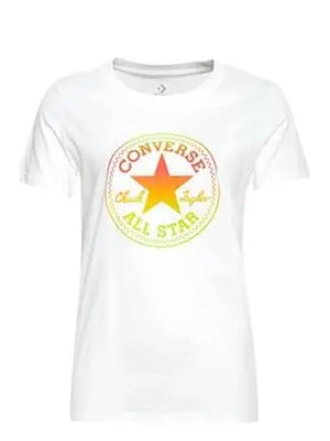 CONVERSE Converse Chuck Patch Crew T-Shirt White/yellow