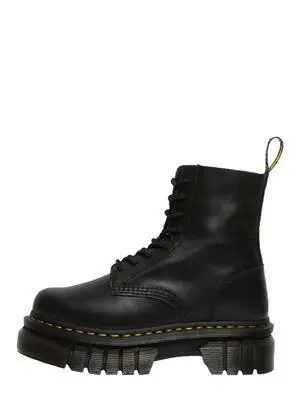 Dr. Martens Audrick Nappa Lux Platform Ankle Boots - Black
