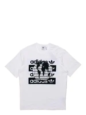 Adidas Originals Msg Ss Tee Earth Logo Short Sleeve - White