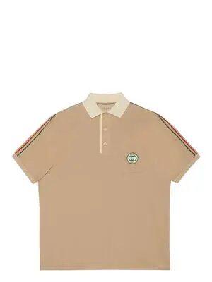 Gucci Stretch Cotton Piquet Polo Shirt - Beige