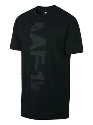 Nike Athleisure Casual Sports Round Neck Breathable Short Sleeve - Black