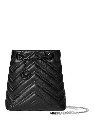 Gucci Gg Marmont Nano Bucket Bag - Black