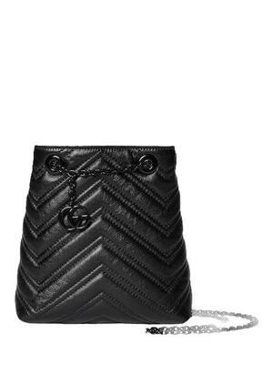 Gucci Gg Marmont Nano Bucket Bag - Black